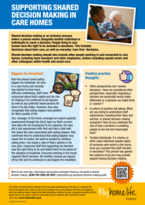 My Home Life England | Guide: Supporting shared decision making in care ...